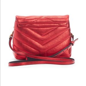 Yves Saint Laurent | Bags | Shiny Red Ysl Toy Loulou Bag | Poshmark